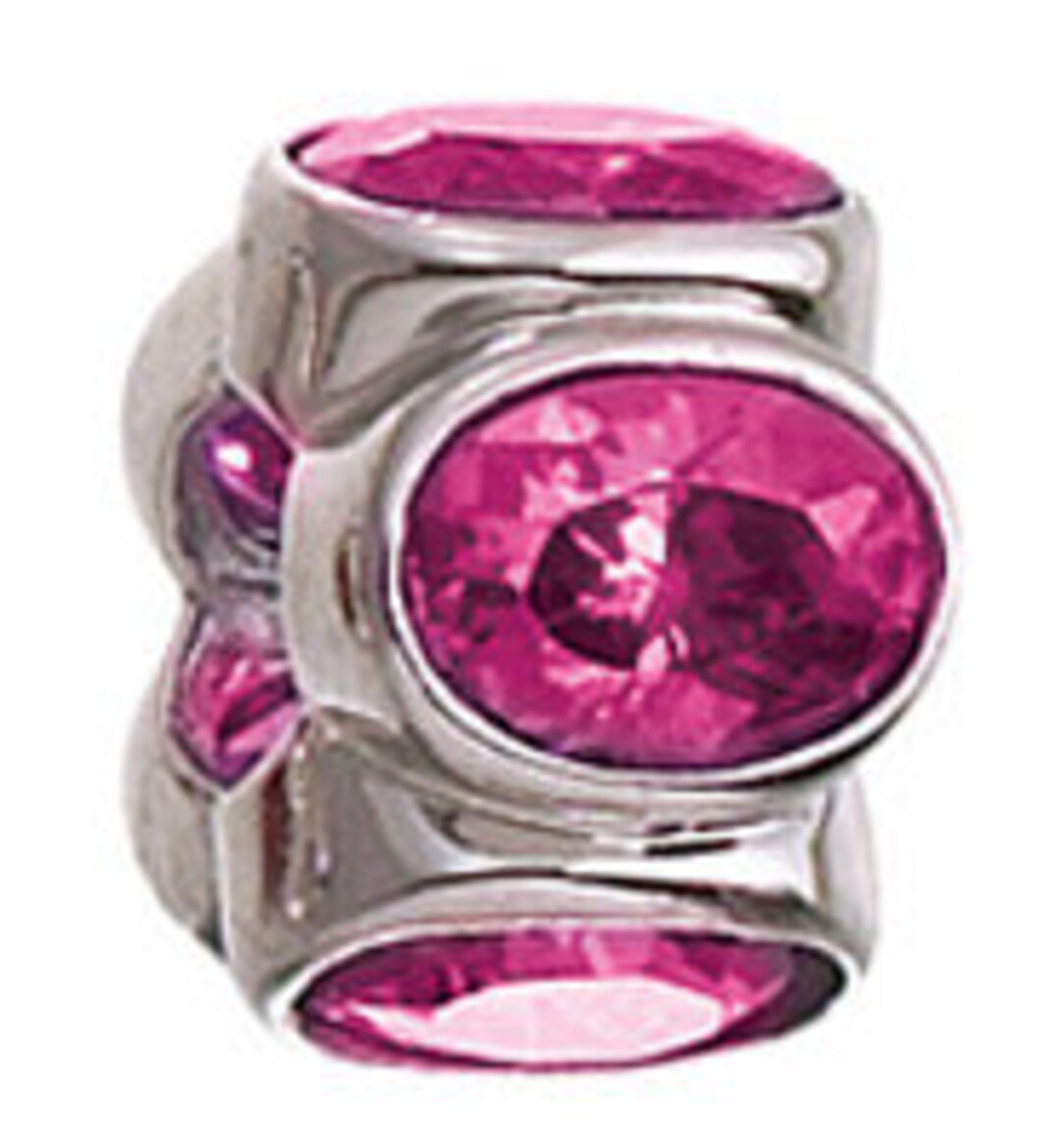 Bezel Set Ovals October Charm Bead, Real Sterling Silver, Pandora ...