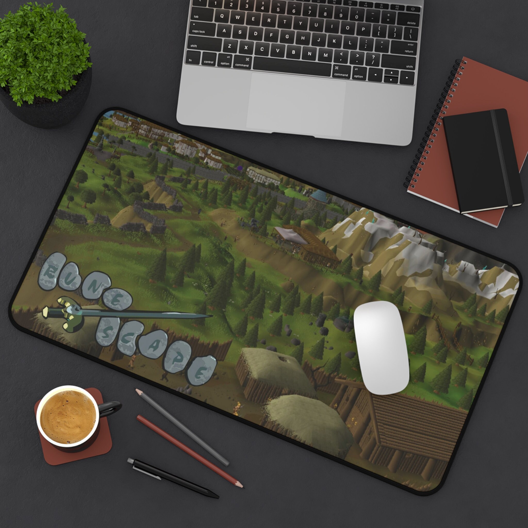 OSRS Runescape Barbarian Village Desk Mat Mousepad Mouse Pad Mountain ...