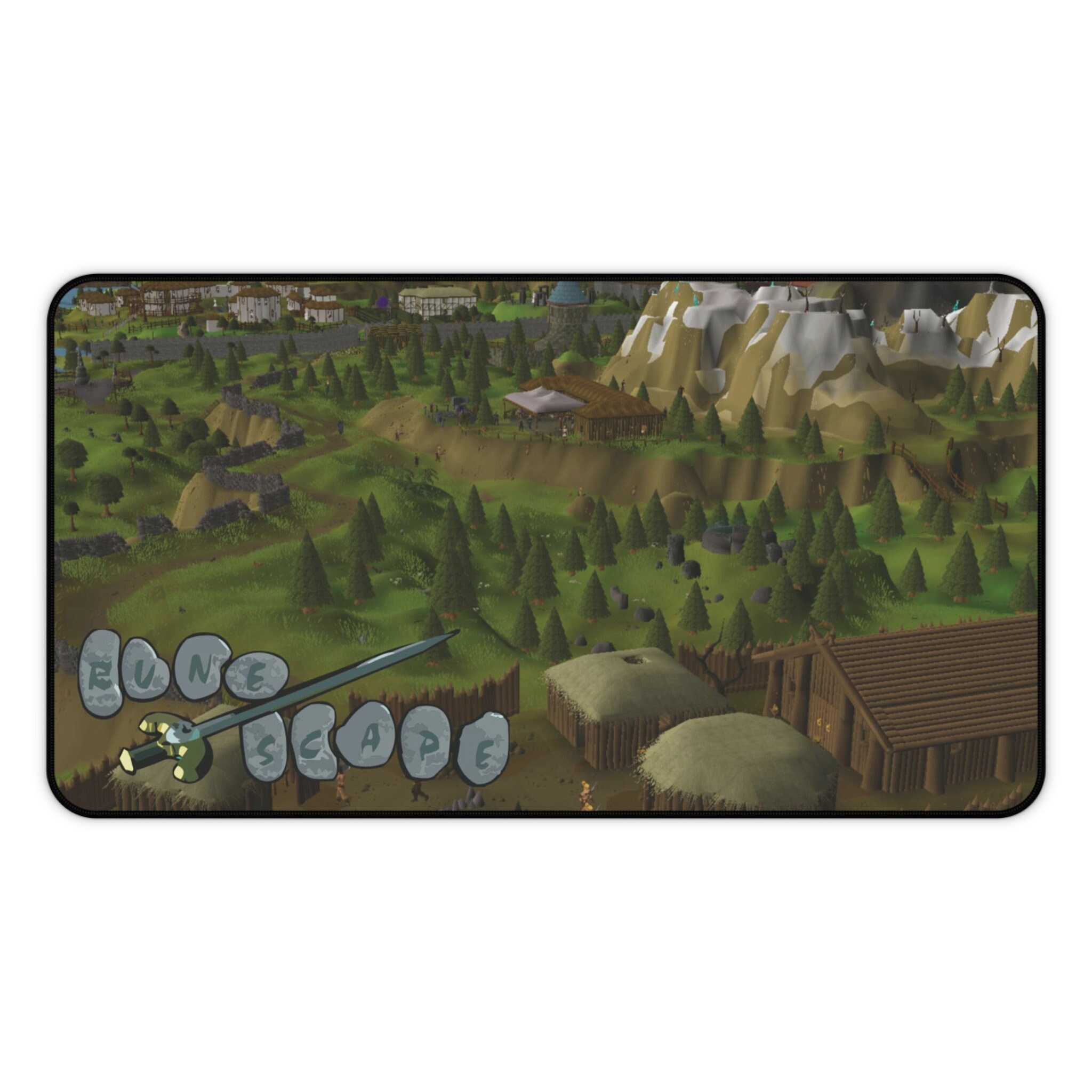 OSRS Runescape Barbarian Village Desk Mat Mousepad Mouse Pad Mountain ...
