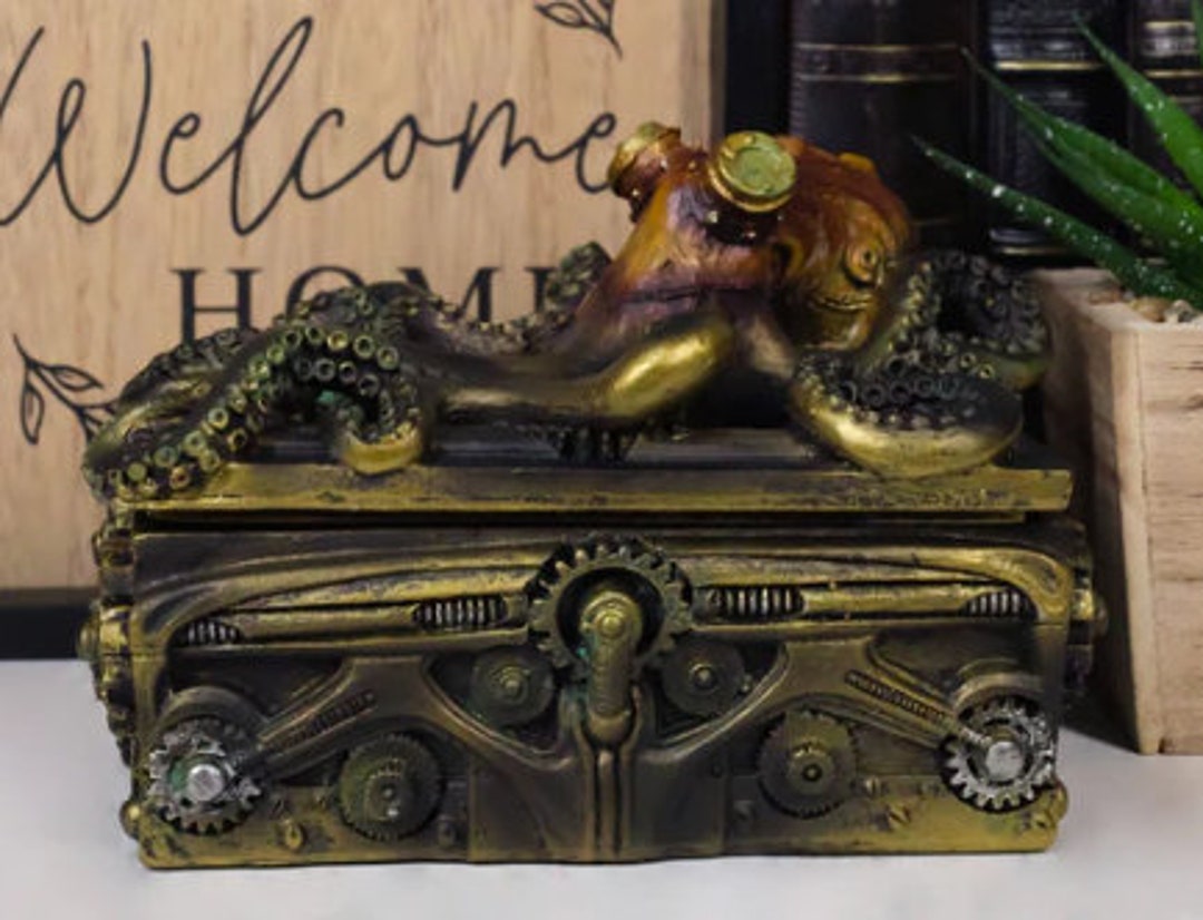Octopus Kraken Chest Jewelry Box Figurine - Etsy