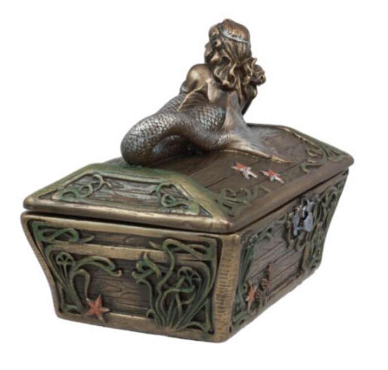 Beautiful Mermaid Jewelry Box Figurine - Etsy