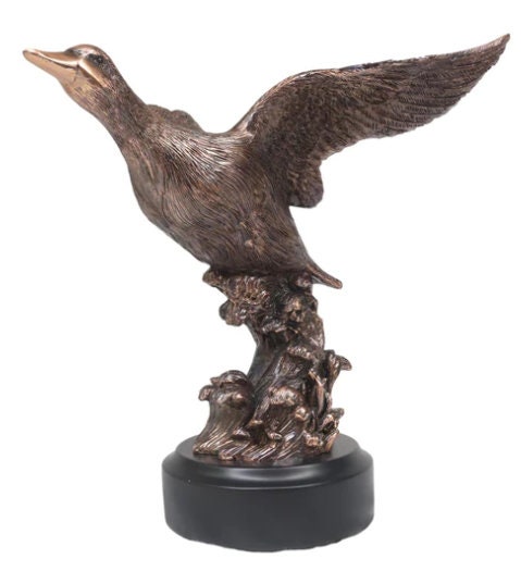 Flying Mallard Duck Statue in Bronze Electroplated Resin - Etsy