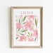 Lily Print | Lily Poster | Floral Gift | Flower Artwork | Pink | Home ...