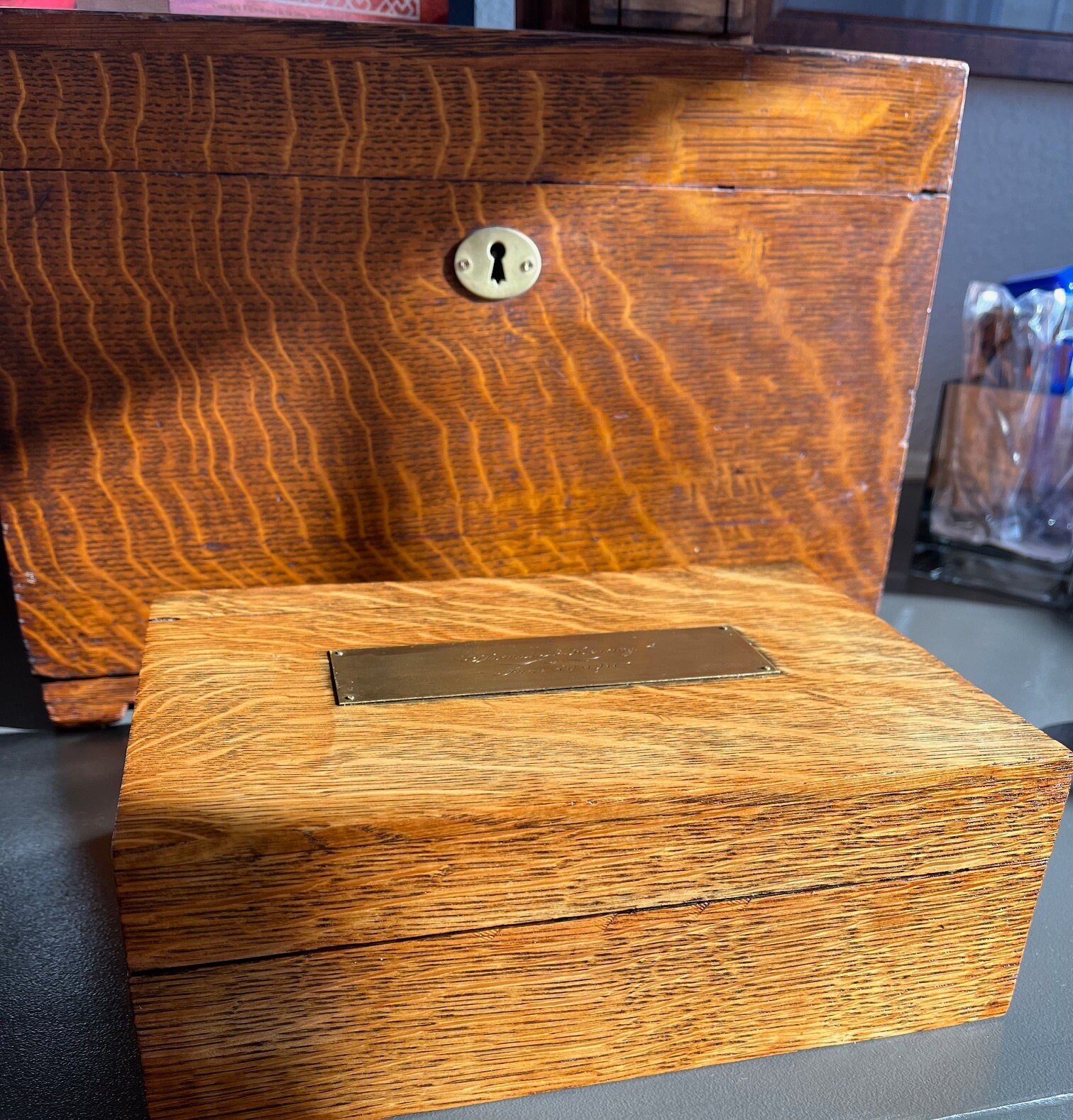 Vintage Antique Tiger Oak Cigar Humidor Circa 1911 - Etsy