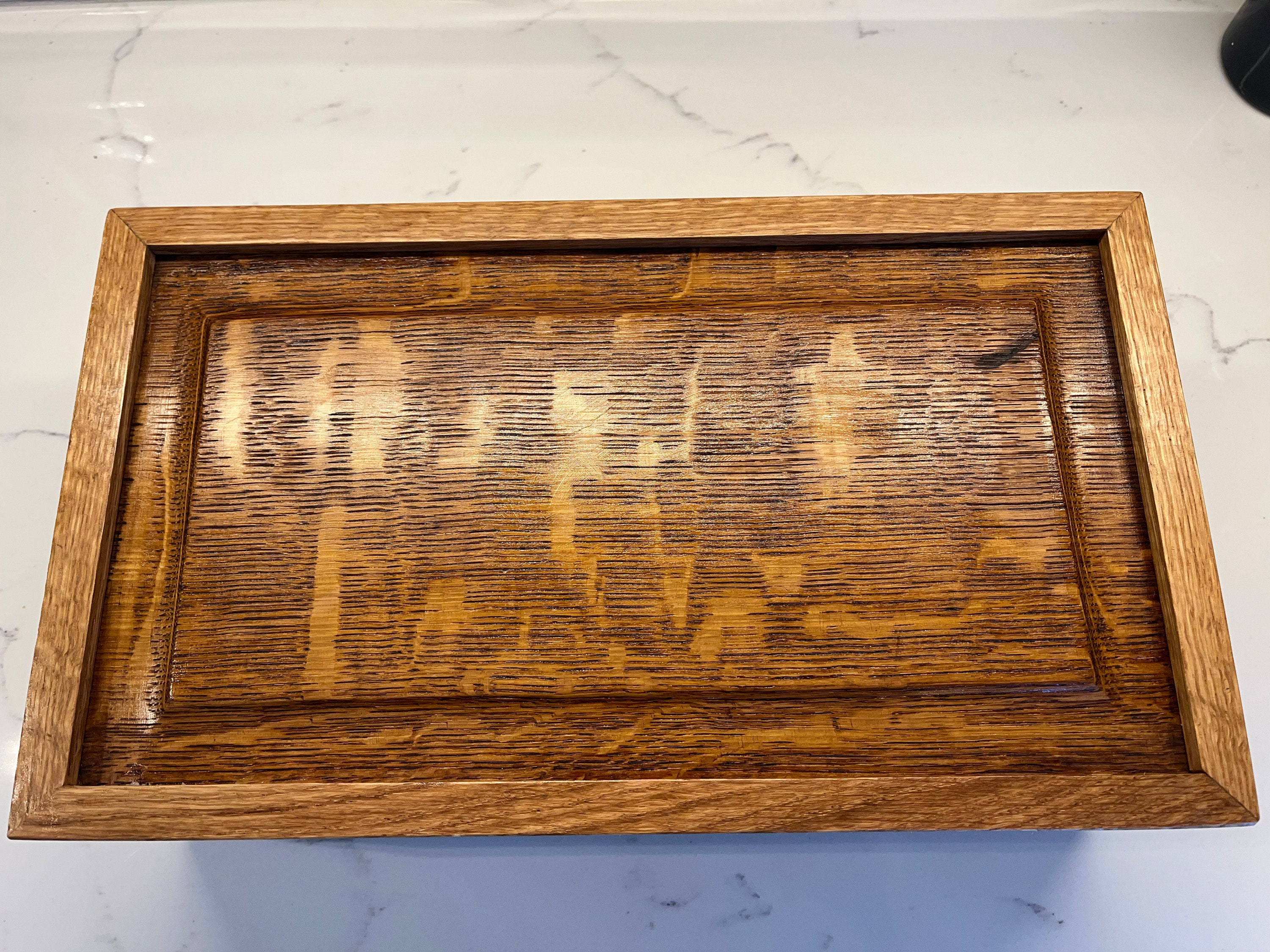 Oak Box- Vintage Oak Panel Lid- One of a Kind - Etsy