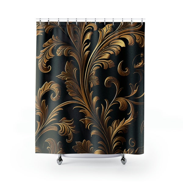 Gold Shower Curtain - Etsy