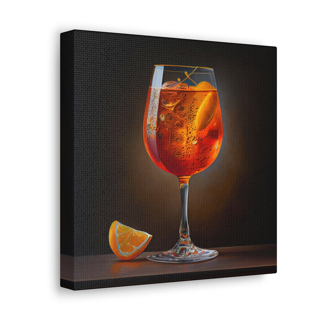 Aperol Spritz Masterpiece: Fine Art for Your Bar Cart - Etsy