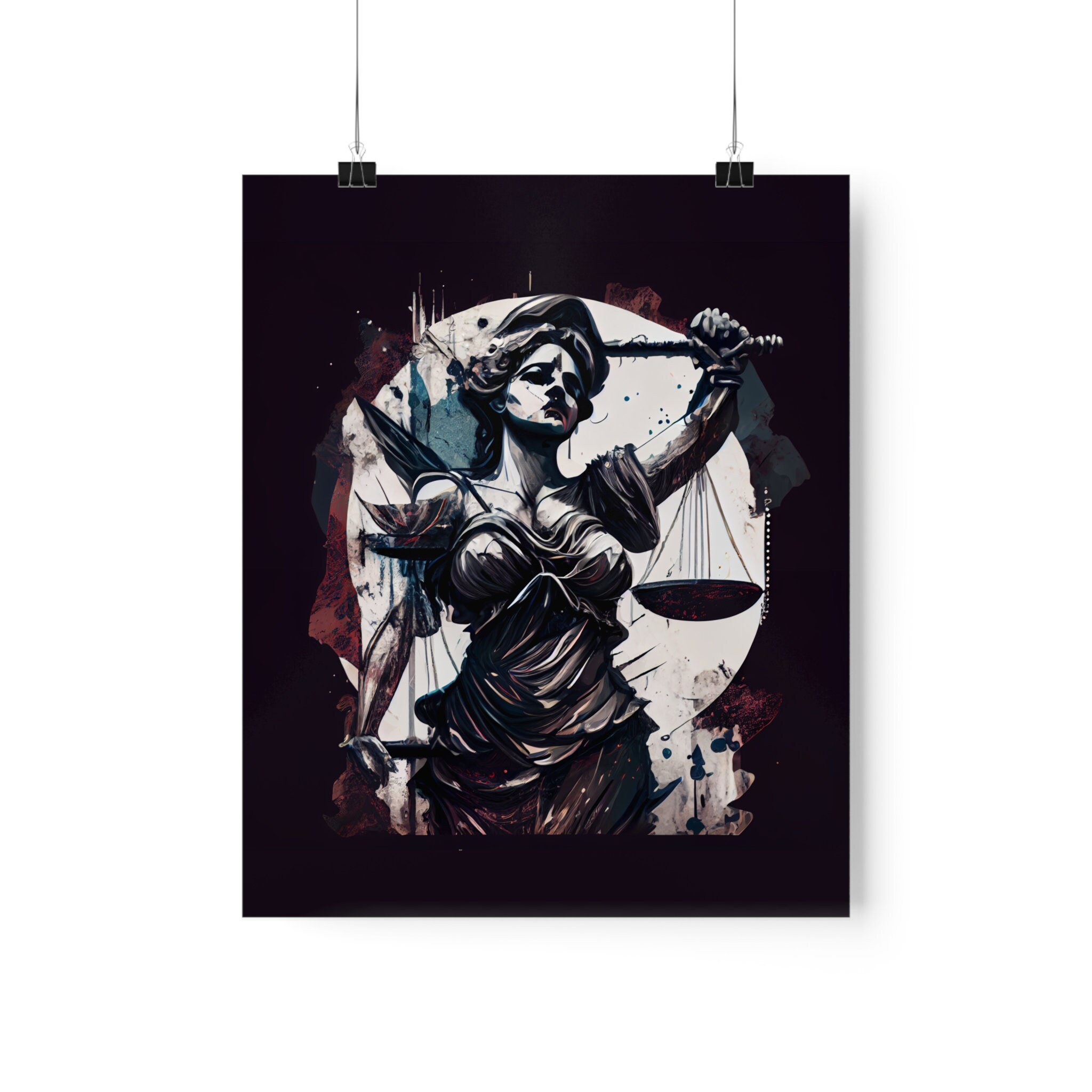 Abstract Lady Justice Matte Poster Premium Fine Art Paper - Etsy