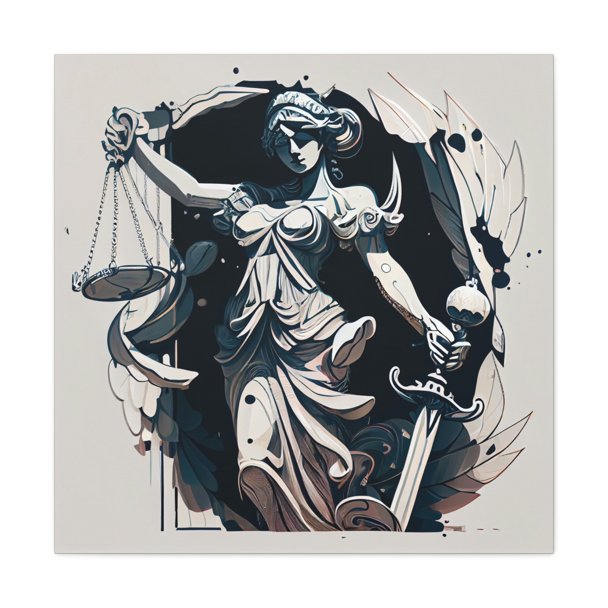 Lady Justice Abstract Canvas Wall Art - Etsy