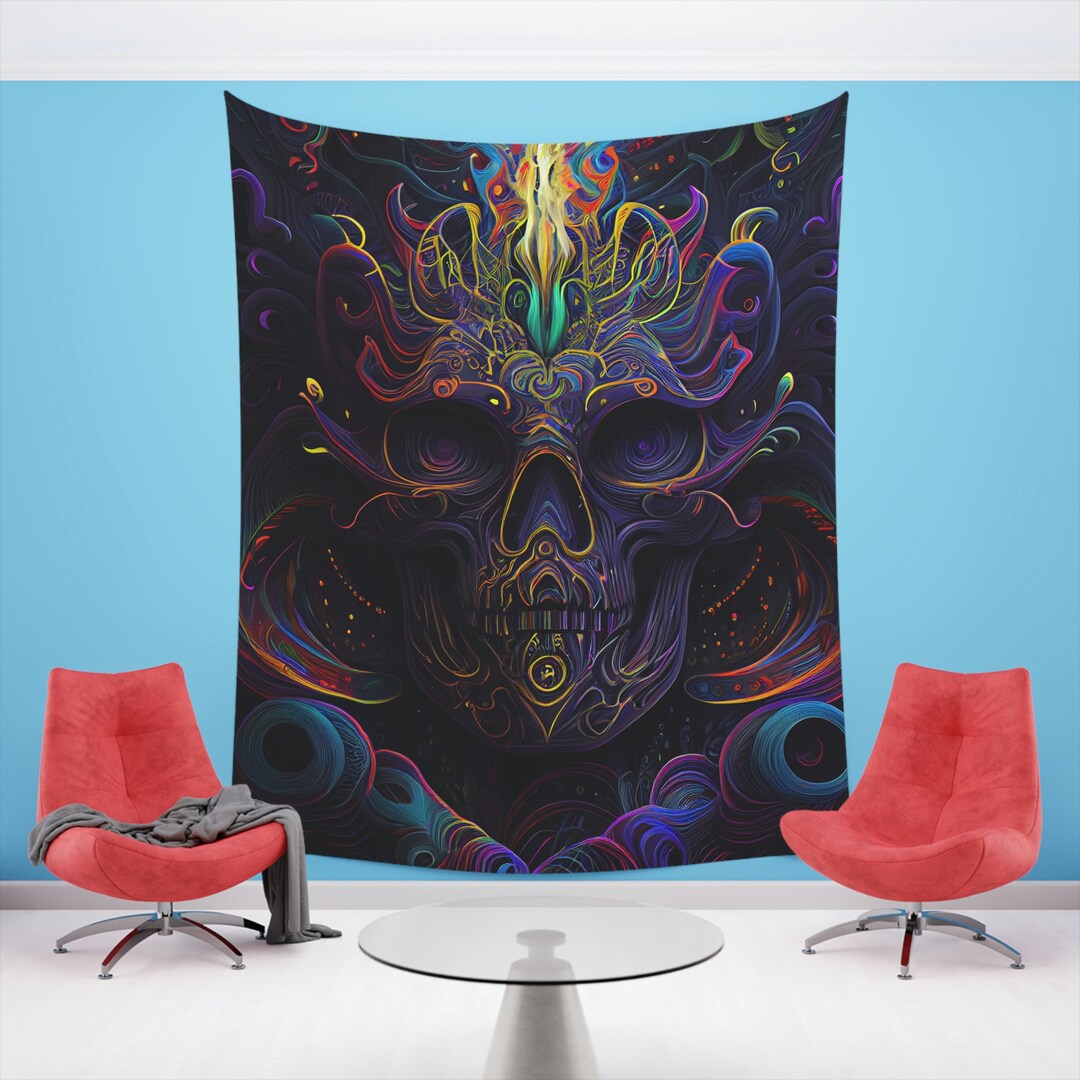 Trippy Otherworldly Digital Art Design Wall Tapestry With - Etsy