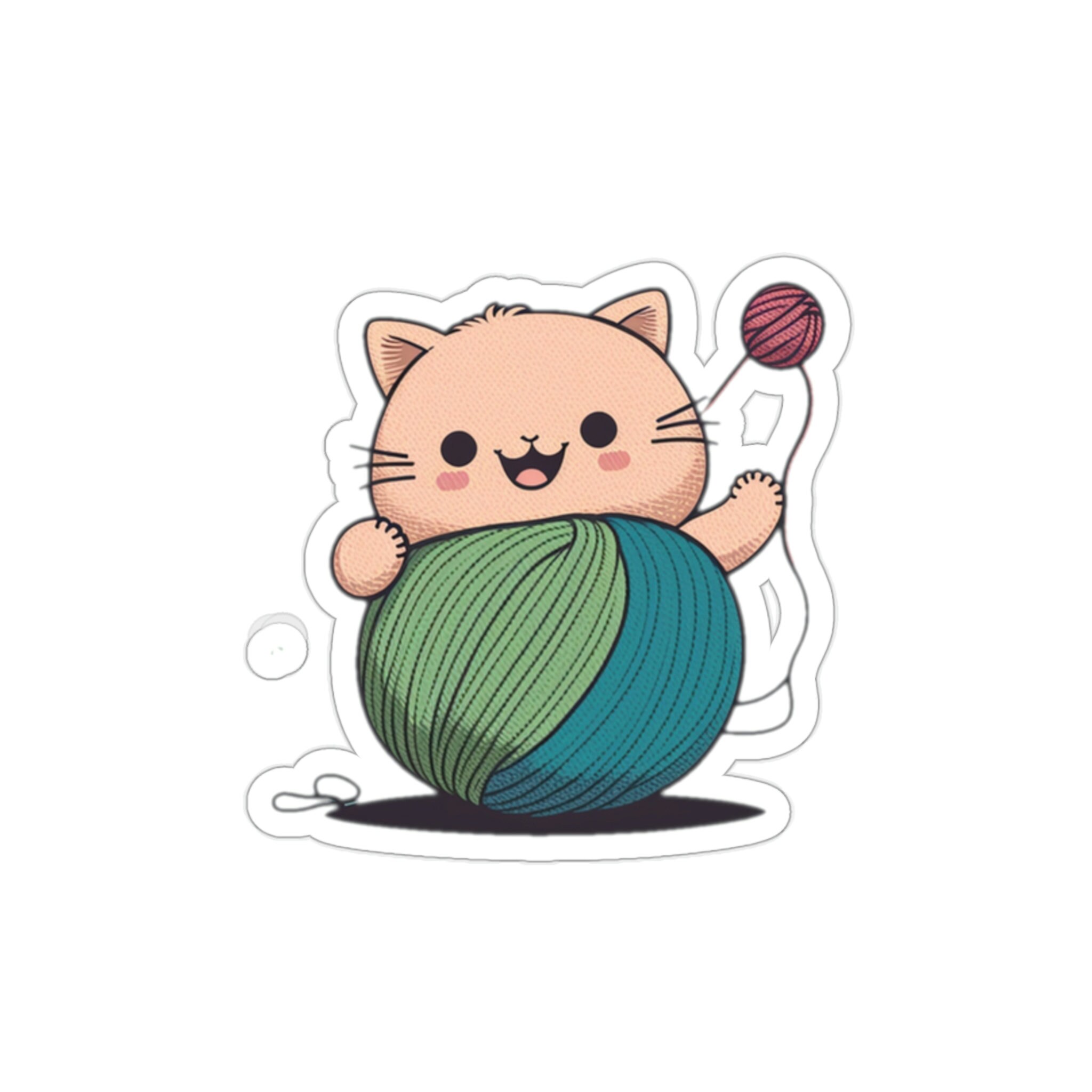Cat Yarn Ball Drawing