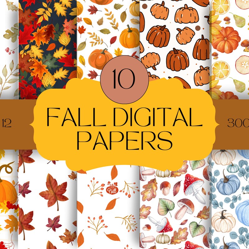 Fall Scrapbook Paper - Etsy