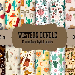 Western Seamless Patterns Western Decor Western Seamless - Etsy