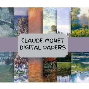 Claude Monet Paintings Digital Paper - Monet Paintings - 12 Designs ...