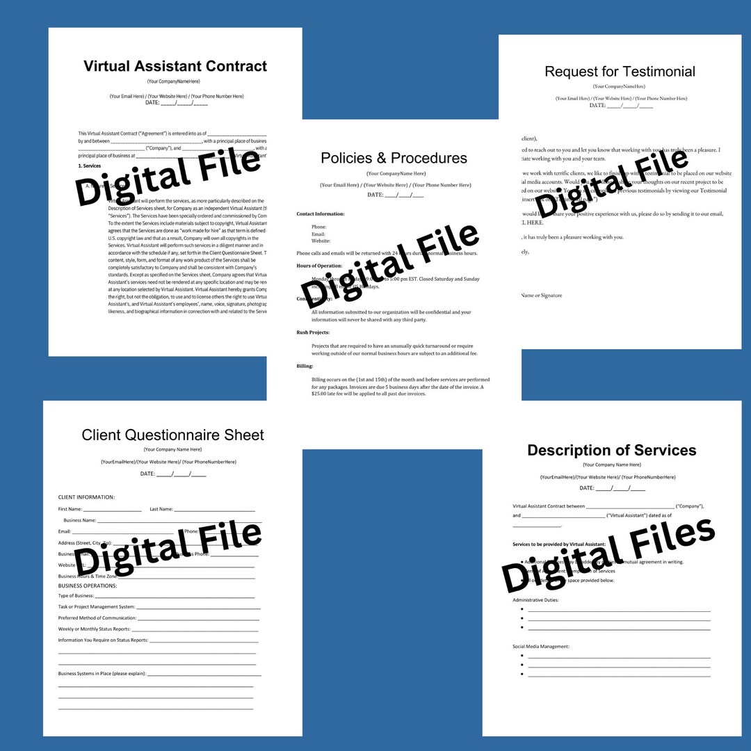 New Client Welcome Forms | Editable Custom Business Templates | Client ...