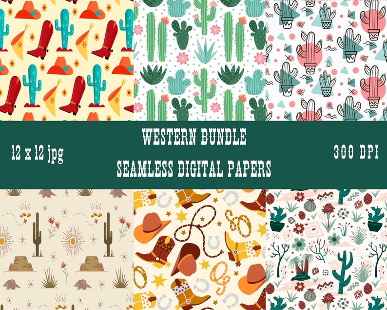 Western Seamless Patterns Western Decor Western Seamless - Etsy