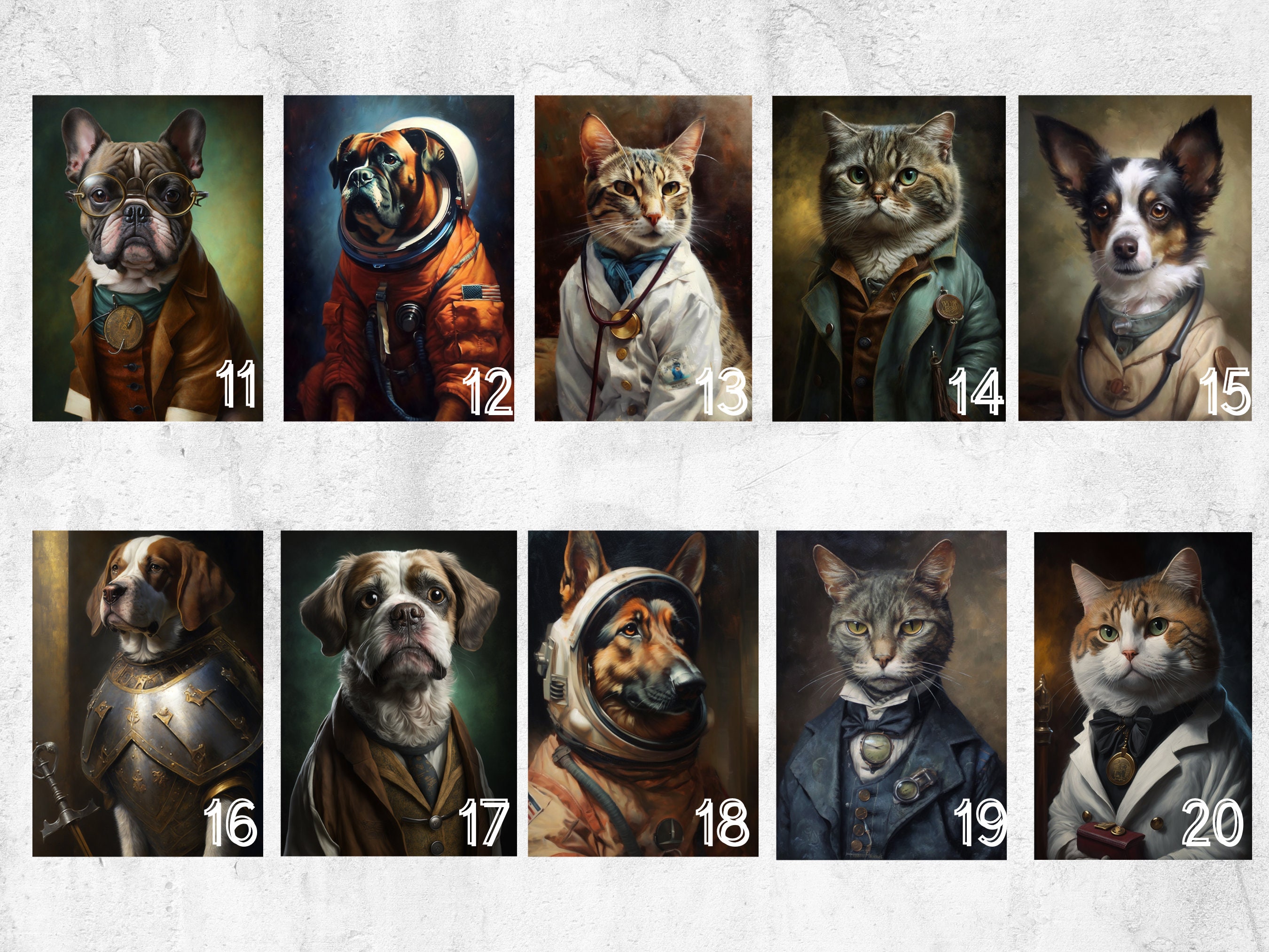 Custom Pet Portrait Template, Bundle Custom Pet Portrait Template, Pet Portrait Hand Painted ...