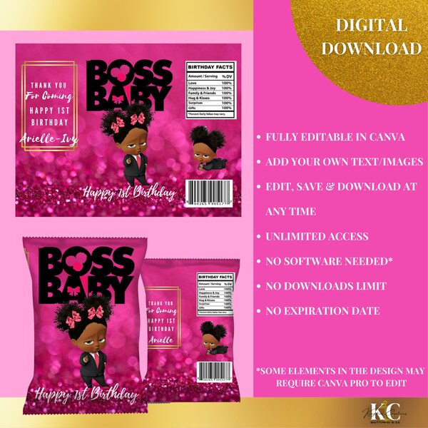 Boss Baby Candy Wrapper - Etsy