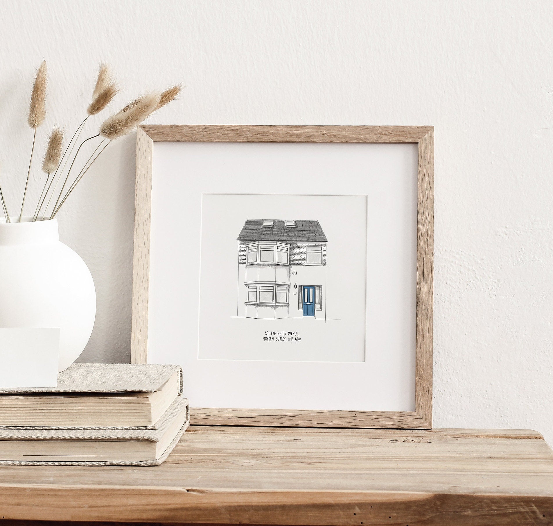 Custom Illustrated House Line Art Print, Bespoke Sketch of Any Building ...