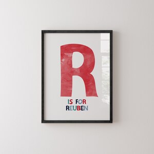 Letter Print Watercolour, Childrens Room Decor, Nursery Decor ...