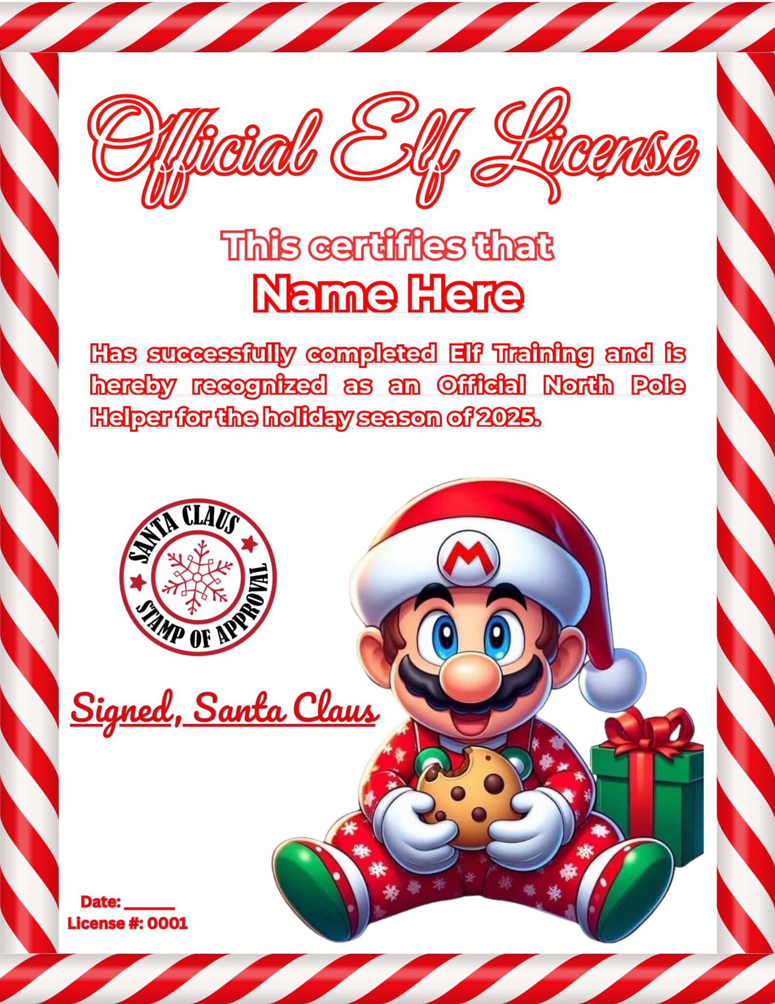 North Pole Christmas Bundle, Elfreindeer License Templates, Santa ...