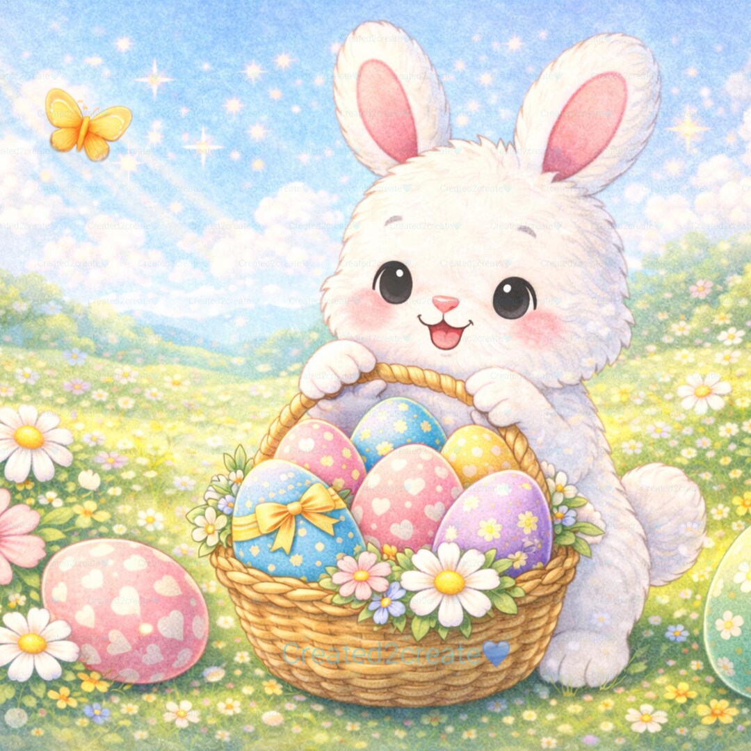 Easter Bunny Digital Paper Bundle | Pastel Spring Backgrounds (30 Files ...
