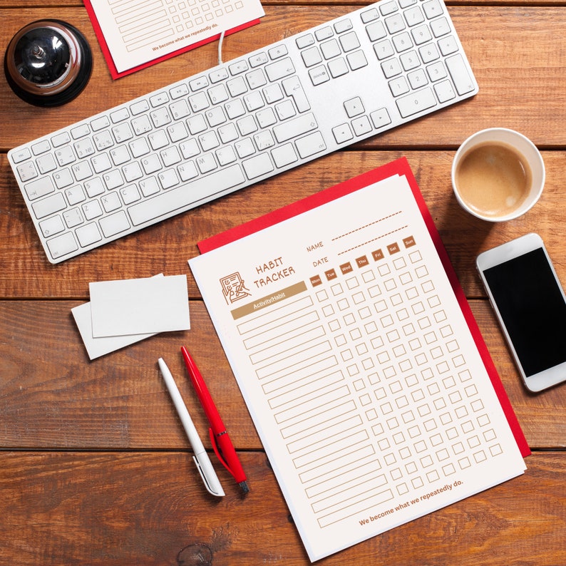 Daily Habit Tracker, Habit Tracker Planner, Routine Tracker, Habit ...