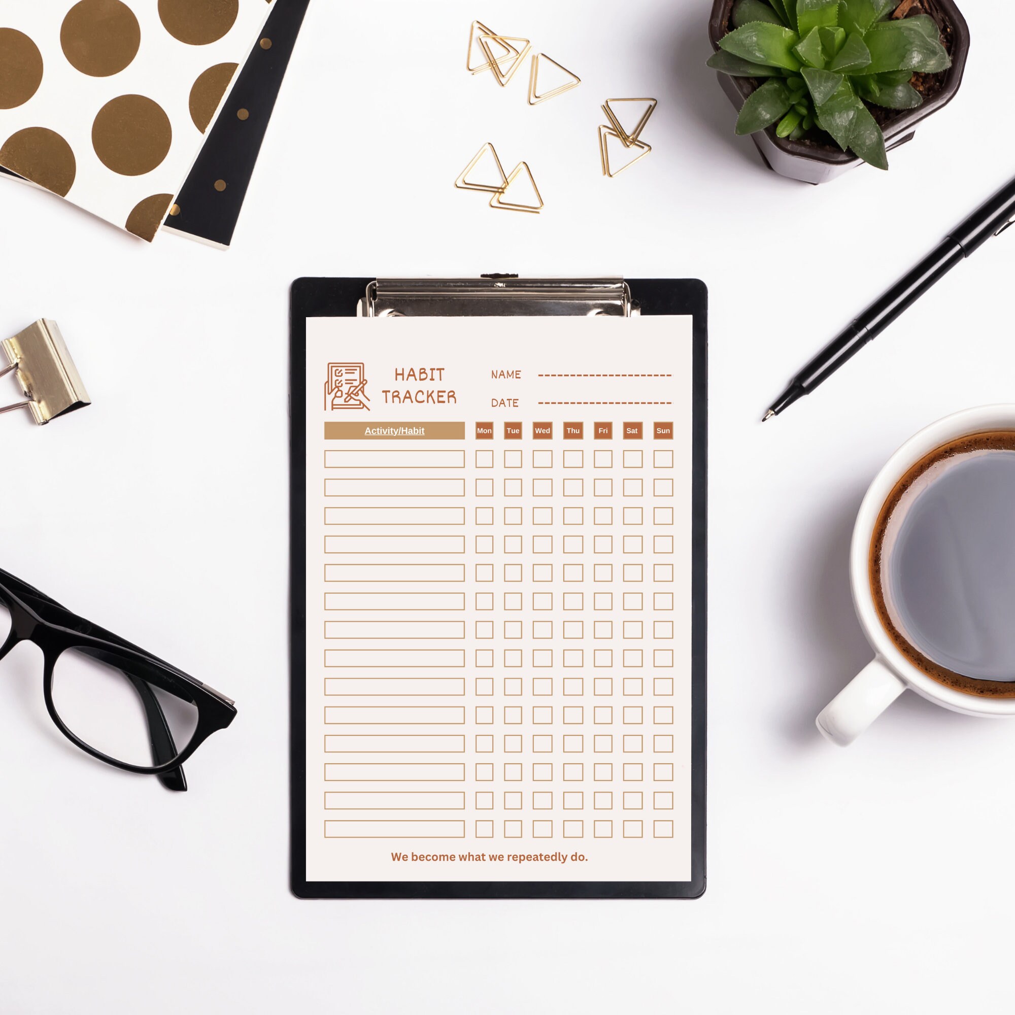 Daily Habit Tracker, Habit Tracker Planner, Routine Tracker, Habit ...