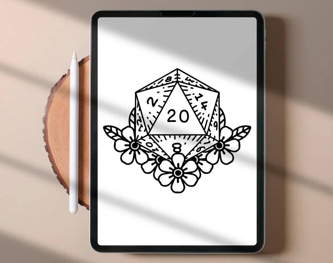 D20 SVG Dice Clipart D20 Cut File Vector Clipart Cricut Silhouette ...