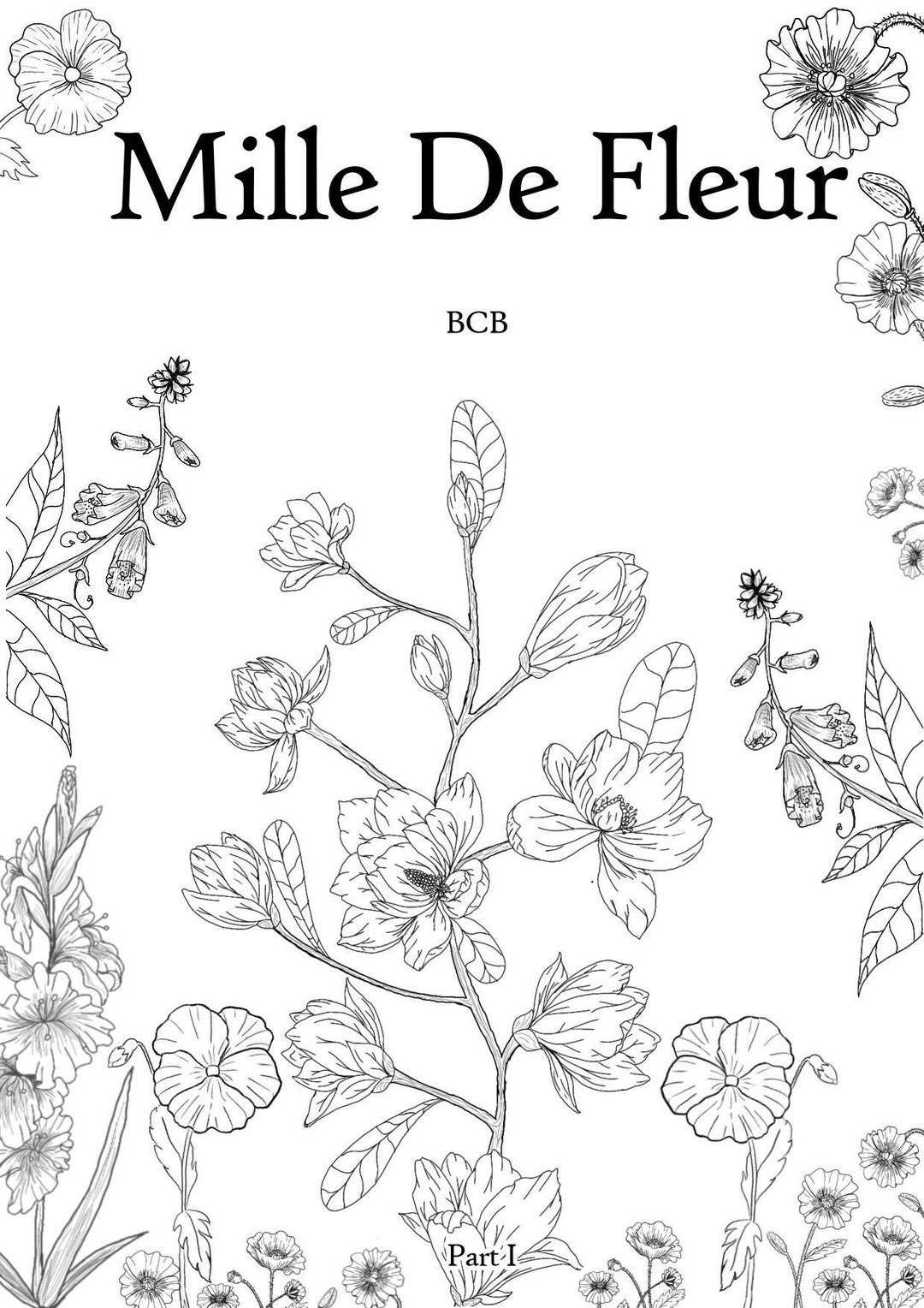 Mille De Fleur Part One A Foral Digital Coloring Book - Etsy