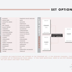 Modern Spanish Herb & Spice Label • latin Bilingual Label • Minimal ...