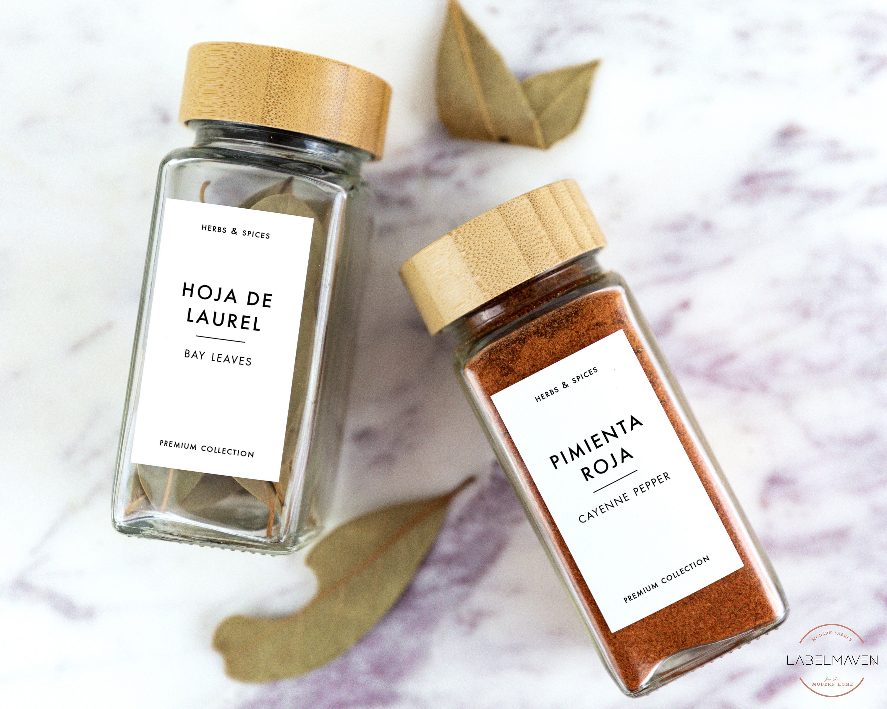 Modern Spanish Herb & Spice Label • latin Bilingual Label • Minimal ...