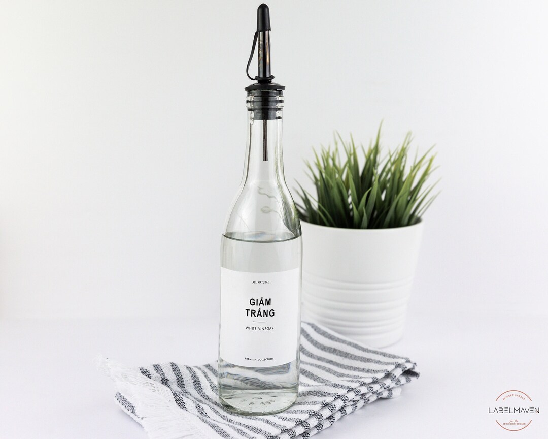 Modern Pantry Labels • vietnamese Bilingual Labels • oil Vinegar Sauce ...