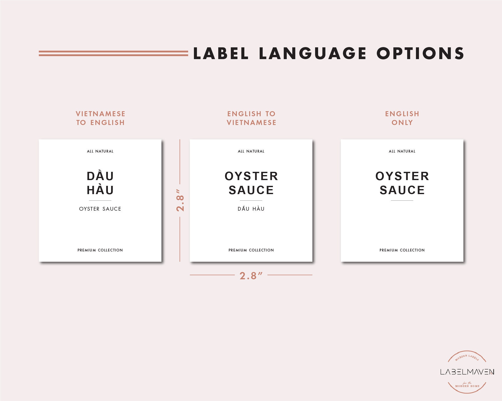 Modern Pantry Labels • vietnamese Bilingual Labels • oil Vinegar Sauce ...