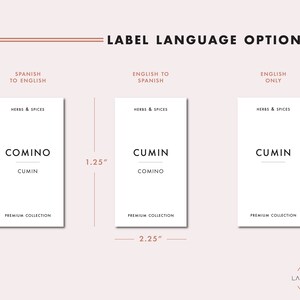 Modern Spanish Herb & Spice Label • latin Bilingual Label • Minimal ...