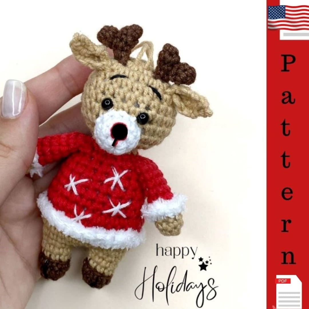 Christmas Crochet Pattern Reindeer Crochet Pattern Crochet - Etsy