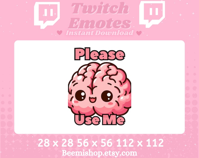 Please Use Me Brain Happy Twitch Discord Emote Cute Kawaii Adorable ...