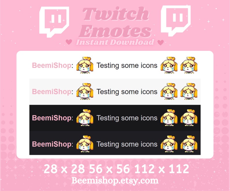 Twitch Emote Discord Emote Isabelle Animal Crossing Cry Sad Cute Twitch ...