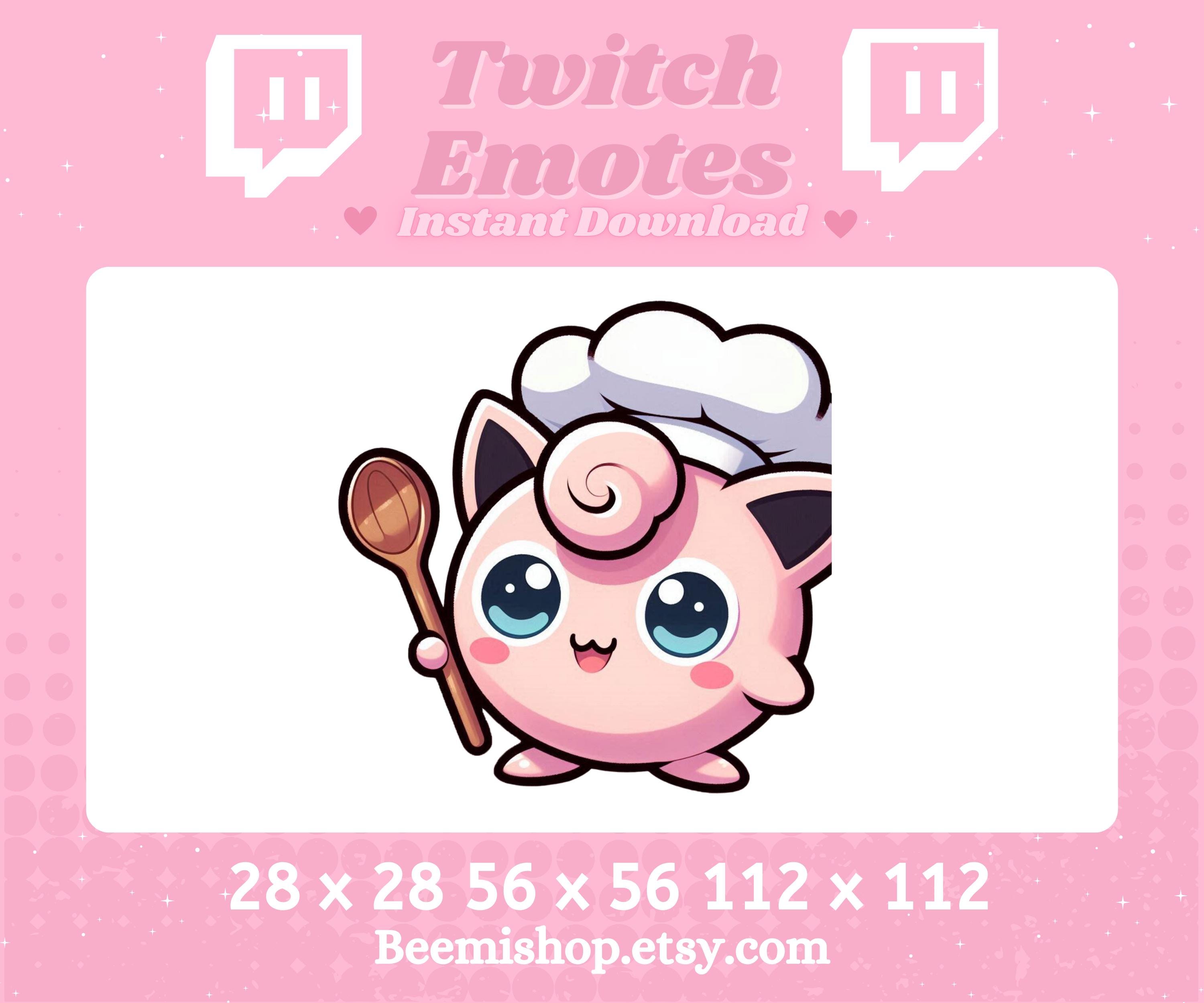 Jigglypuff Chef Cooking Happy Twitch Discord Emote Cute Kawaii Adorable ...