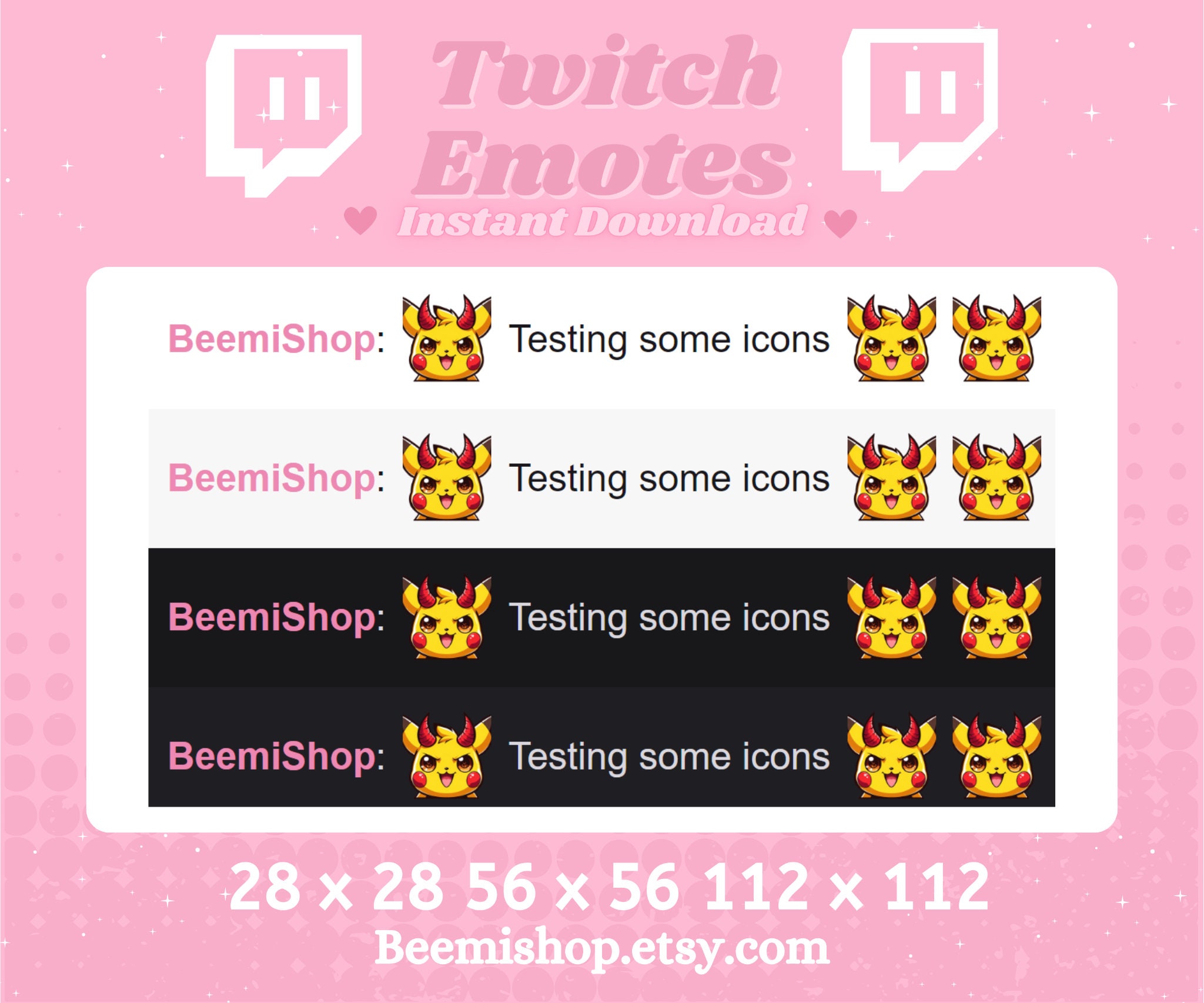 Twitch Emote Discord Emote Pikachu Pokemon Emote Emotes Cute Twitch ...