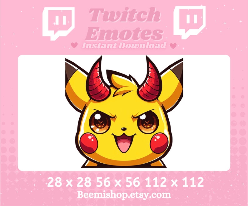 Twitch Emote Discord Emote Pikachu Pokemon Emote Emotes Cute Twitch ...
