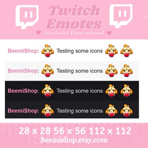 Twitch Discord Emote Cute Animal Crossing Isabelle Emotes Love Heart ...