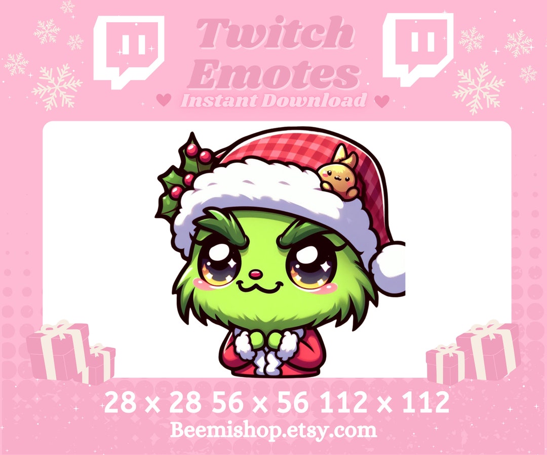 The Grinch | Christmas | Emotes| Hi | Smirk | Emote | Cute | Twitch ...
