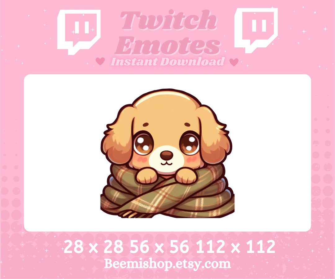 Twitch Discord Emote Cute Chibi Golden Retriever Dog Emotes Puppy Comfy ...