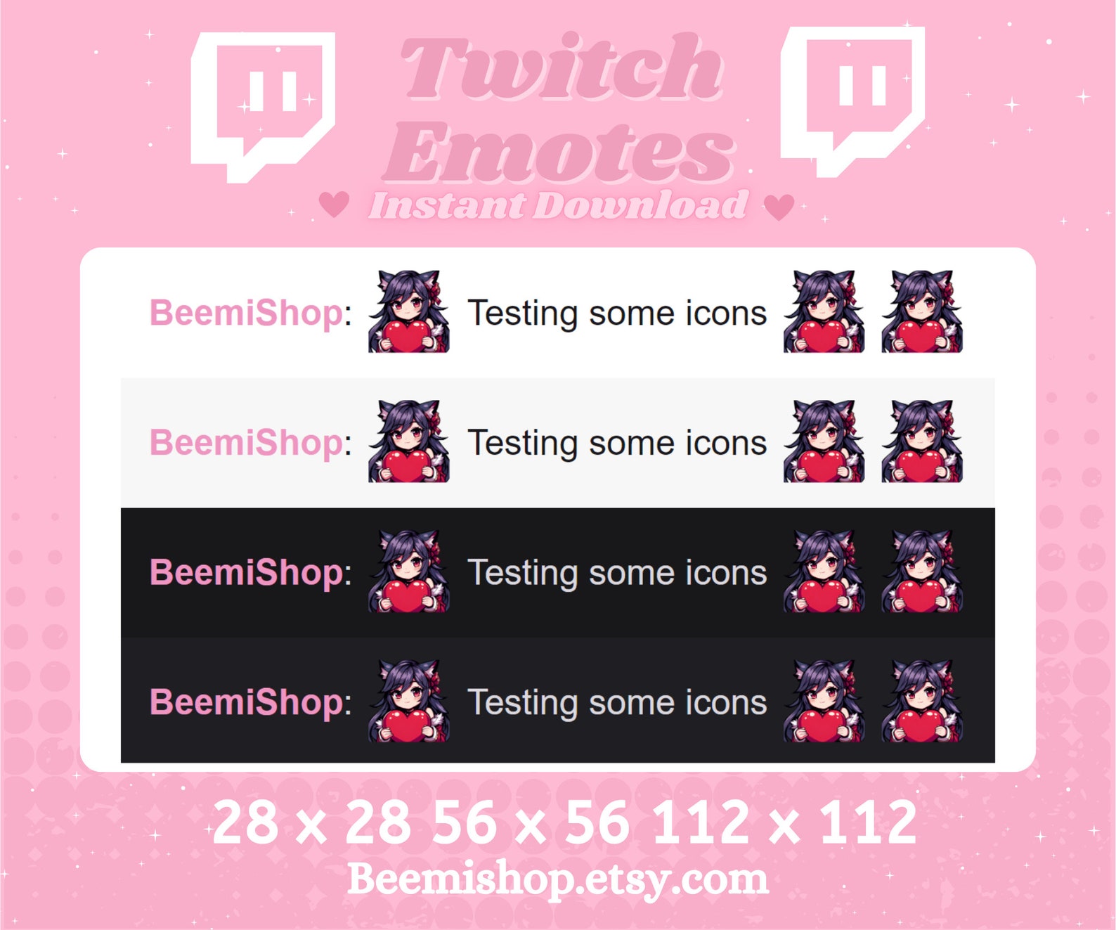 Twitch Discord Emote Ahri Fox League of Legends Emotes Video Game Cute ...