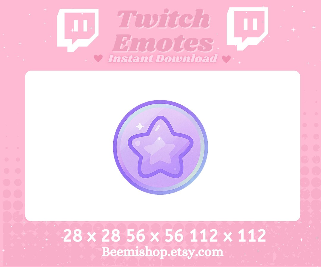 Purple Star Token Coin - Twitch Emote & Channel Points Icon – Discord ...
