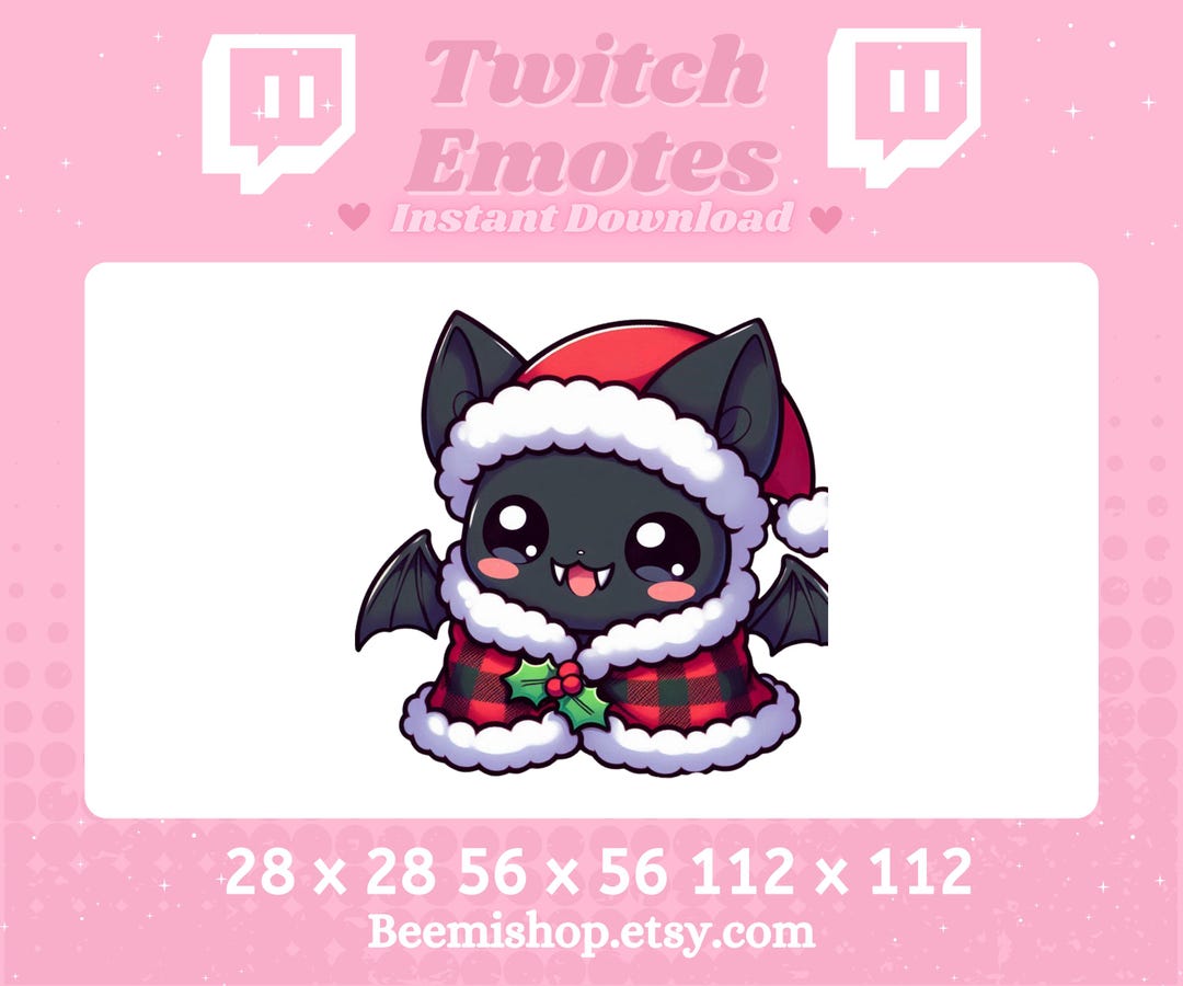 Christmas Black Bat in A Blanket Comfy Cozy Cuddle Santa Kawaii ...