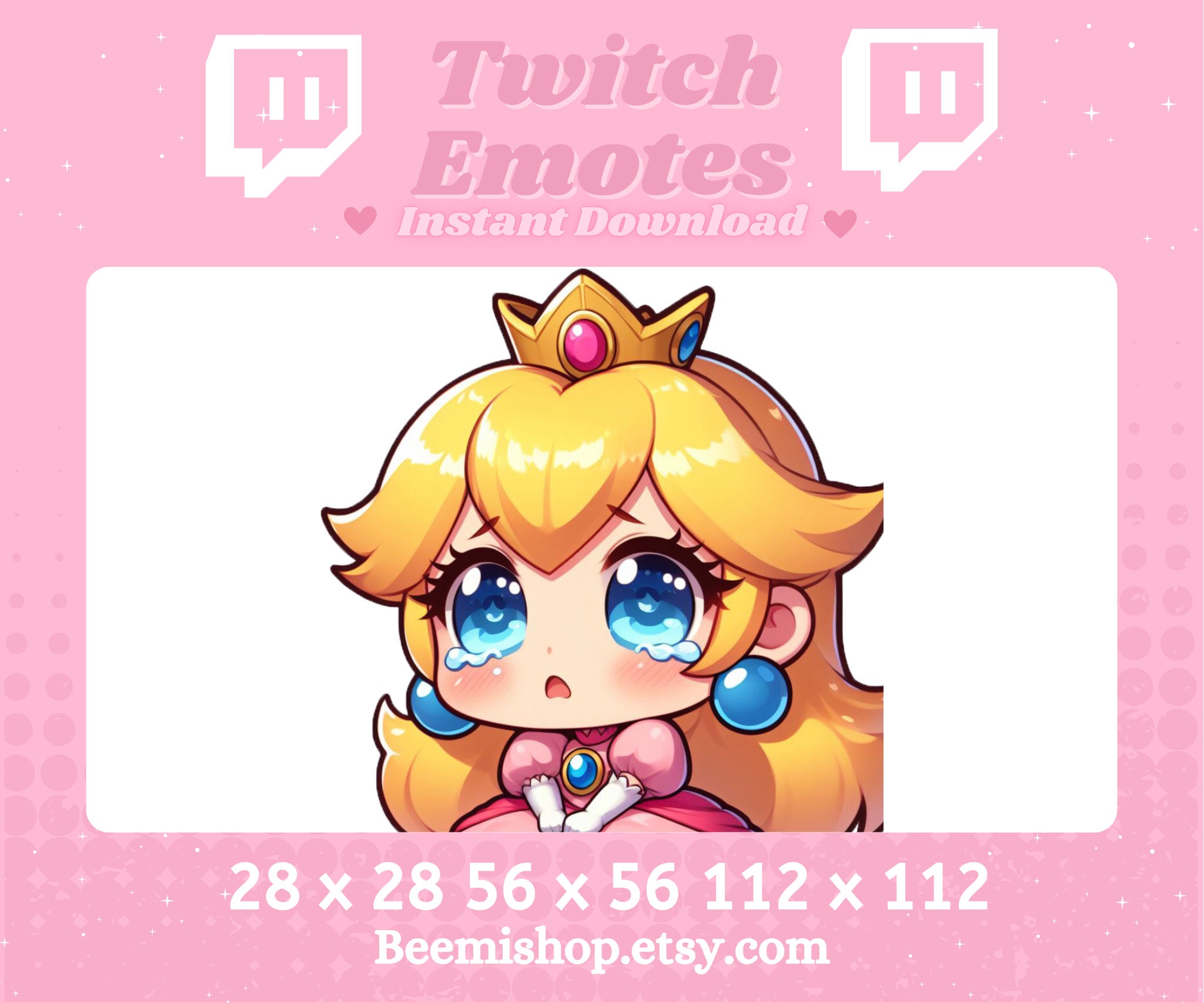 Twitch Emotediscord Emoteprincess - Etsy
