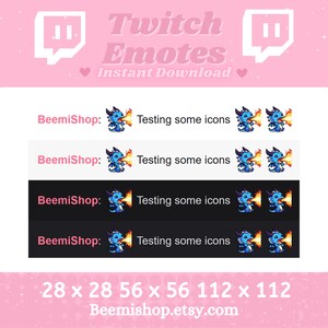 Blue Dragon Spitting Fire Kawaii Attack Adorable Anime Twitch Discord ...