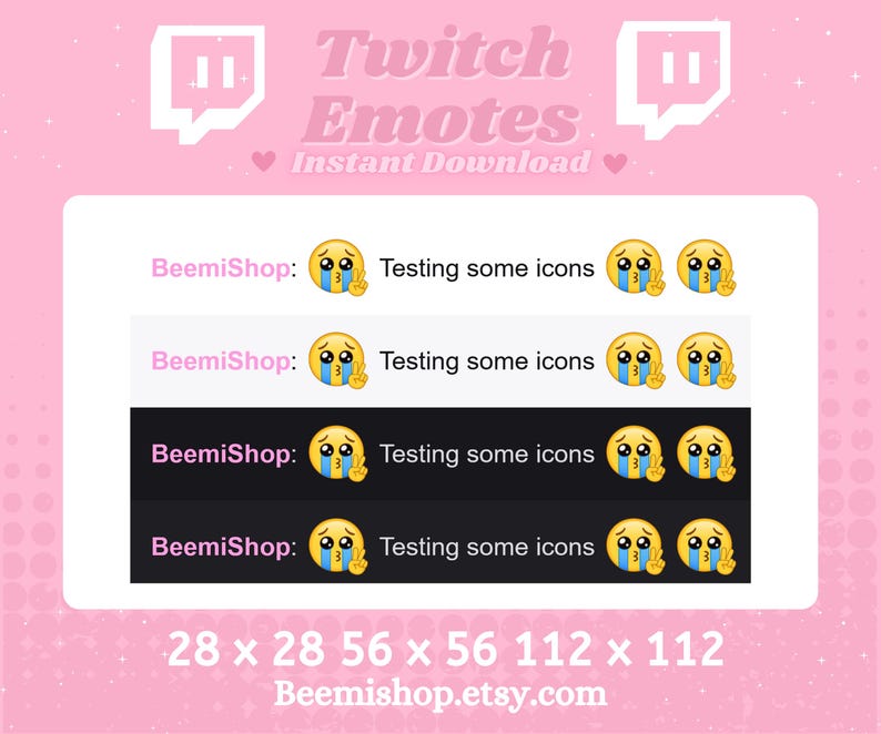 Crying Peace Twitch Discord Reaction Emote – Sad but Okay Mood Emote ...